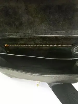 Celine Grained Calfskin Soft 16 Crossbody Bag - Black