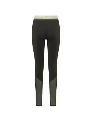 Palm Angels Logo-waistband Mesh-panel Leggings