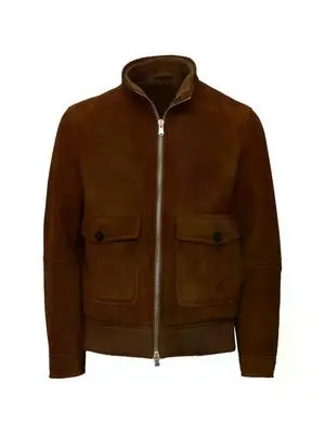 DONDUP Shearling Zip-up Jacket - Brown