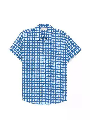I BLUES Check-pattern Short-sleeve Shirt - Blue