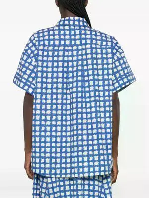 I BLUES Check-pattern Short-sleeve Shirt