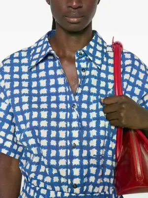 I BLUES Check-pattern Short-sleeve Shirt