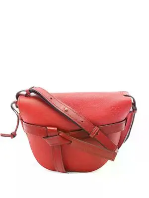 Loewe Gate Small Leather Crossbody Bag - Red