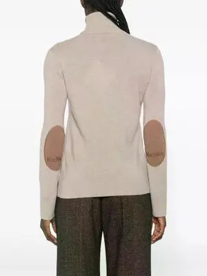 Sportmax Roll-neck Knit With Elbow Patches
