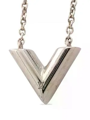 LOUIS VUITTON Essential V Supple Necklace - Silver