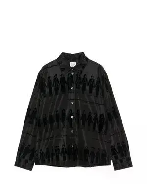 Moschino Long-sleeve Figure-print Shirt - Black