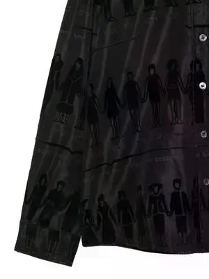 Moschino 2000s Figure-print Long-sleeve Shirt