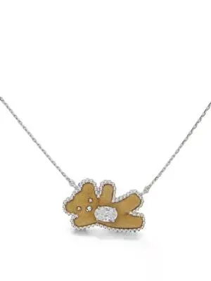 YVMIN Teddy-bear Pendant Necklace - Silver