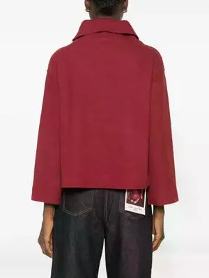 NIU Roll-neck Drop-shoulder Sweater - Red