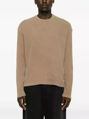 ANN DEMEULEMEESTER Graphic-print Waffle-knit Sweater