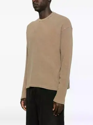 ANN DEMEULEMEESTER Graphic-print Waffle-knit Sweater