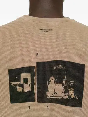 ANN DEMEULEMEESTER Graphic-print Waffle-knit Sweater