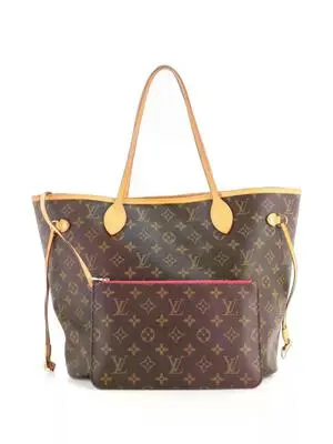 LOUIS VUITTON Neverfull Nm Monogram Canvas Mm Tote Bag - Brown