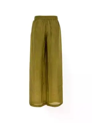 THE ROSE IBIZA Drawstring Palazzo Pants - Green