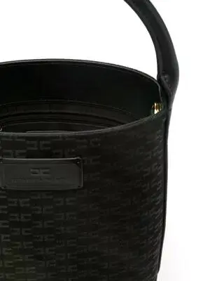 Elisabetta Franchi Monogram-pattern Logo-plaque Bucket Bag