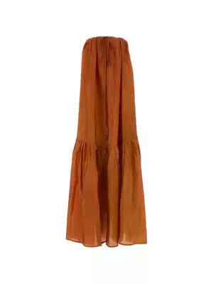 THE ROSE IBIZA Soleil Tiered Silk Maxi Dress