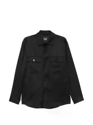BOSS Virgin Wool Flap-pocket Jacket