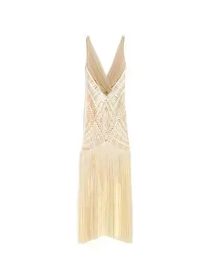 Attico Ivory Midi Dress
