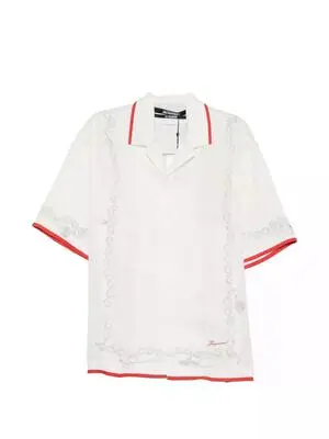 Jacquemus Chain-print Short-sleeve Shirt - White