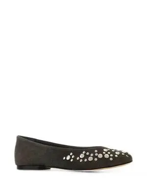 Gimaguas Stud-embellished Canvas Ballet Flats