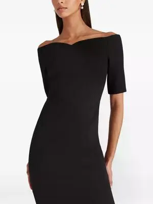 VIOLANTE NESSI Lucretia Off-the-shoulder Midi Dress - Black