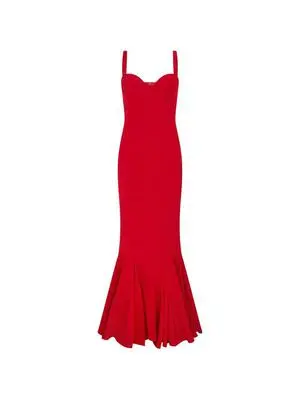 VIOLANTE NESSI Petrarca Sculpted Mermaid-hem Maxi Dress - Red