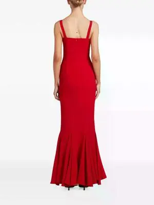 VIOLANTE NESSI Petrarca Sculpted Mermaid-hem Maxi Dress - Red