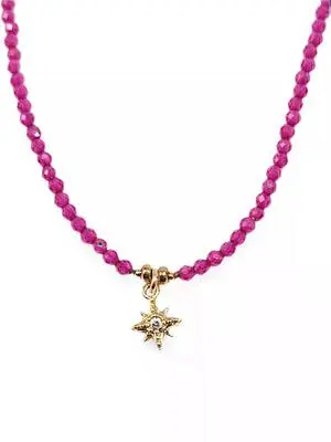 MADISON Ruby Star Necklace - Pink