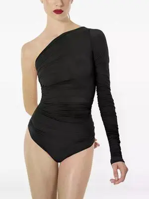 Wolford One-shoulder Draped Bodysuit