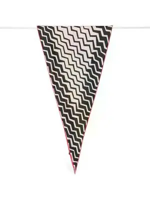 Missoni Zigzag-print Triangle Scarf - Black