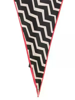Missoni Zigzag-print Triangle Scarf - Black