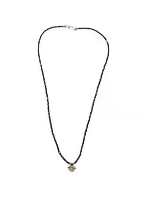 MADISON Lip Pendant Beaded Necklace - Black