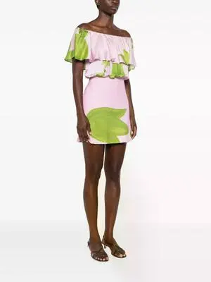 Themis Z Eudora Ruffled Off-the-shoulder Mini Dress