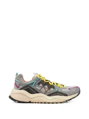 FLOWER MOUNTAIN Flower Mountain Yamabushi Panelled Suede Sneakers Grey