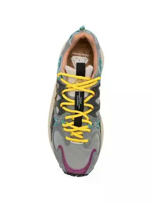 FLOWER MOUNTAIN Yamabushi Panelled Suede Sneakers - Grey