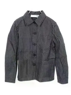 Dior Striped Cotton Shirt Jacket With Bee Embroidery
