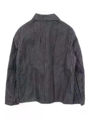 Dior Striped Cotton Shirt Jacket With Bee Embroidery