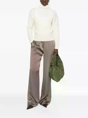 Herno Cable Knit Roll Neck Sweater - Neutrals