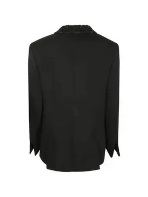 Giorgio Armani Bead-embellished Shawl-lapel Blazer