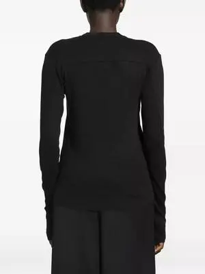 THOM KROM Layered-detail V-neck T-shirt