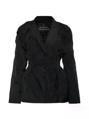 VIVIENNE WESTWOOD Cloud Ruched Check Blazer