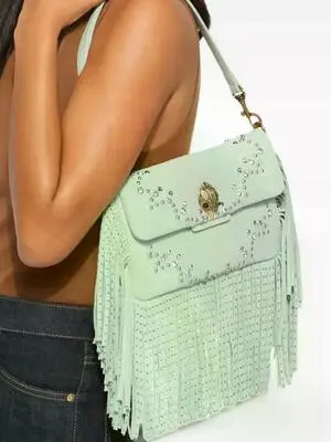 Kurt Geiger Oxford Fringe Shoulder Bag - Green