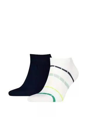 Tommy Hilfiger Striped Ribbed Socks - Blue