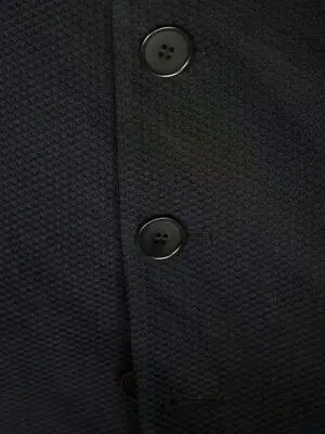 Giorgio Armani Velvet-collar Textured-finish Blazer