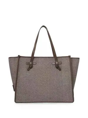 GIANNI CHIARINI Marcella Herringbone-weave Tote Bag