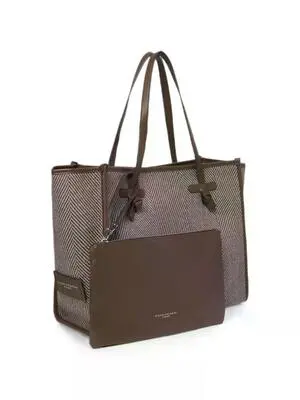 GIANNI CHIARINI Marcella Herringbone-weave Tote Bag