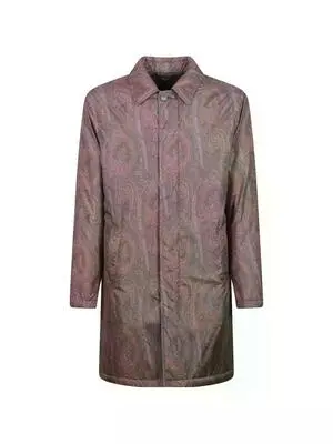 Etro Paisley Print Concealed Fastening Coat