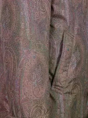 Etro Paisley Print Concealed Fastening Coat