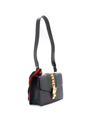 Gucci Sylvie Leather Small Shoulder Bag - Red