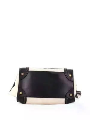 Celine Luggage Bag Canvas And Leather Mini Satchel